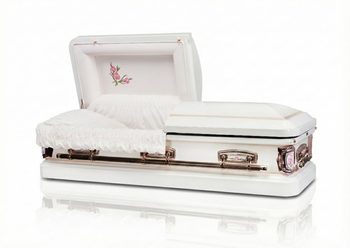 Casket Depot 18 Gauge Steel Casket | Prim Rose | 28" x 83" x 24 ...