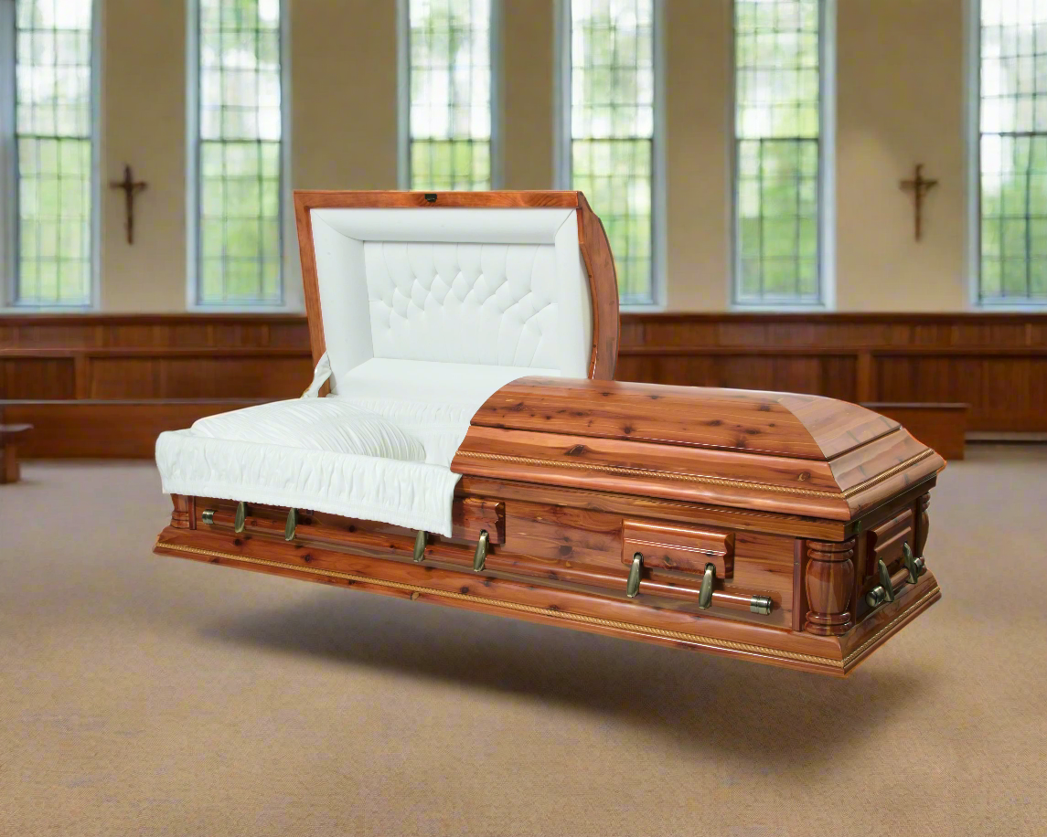 Solid Wood Cedar Casket | American Cedar– Casket Depot Vancouver