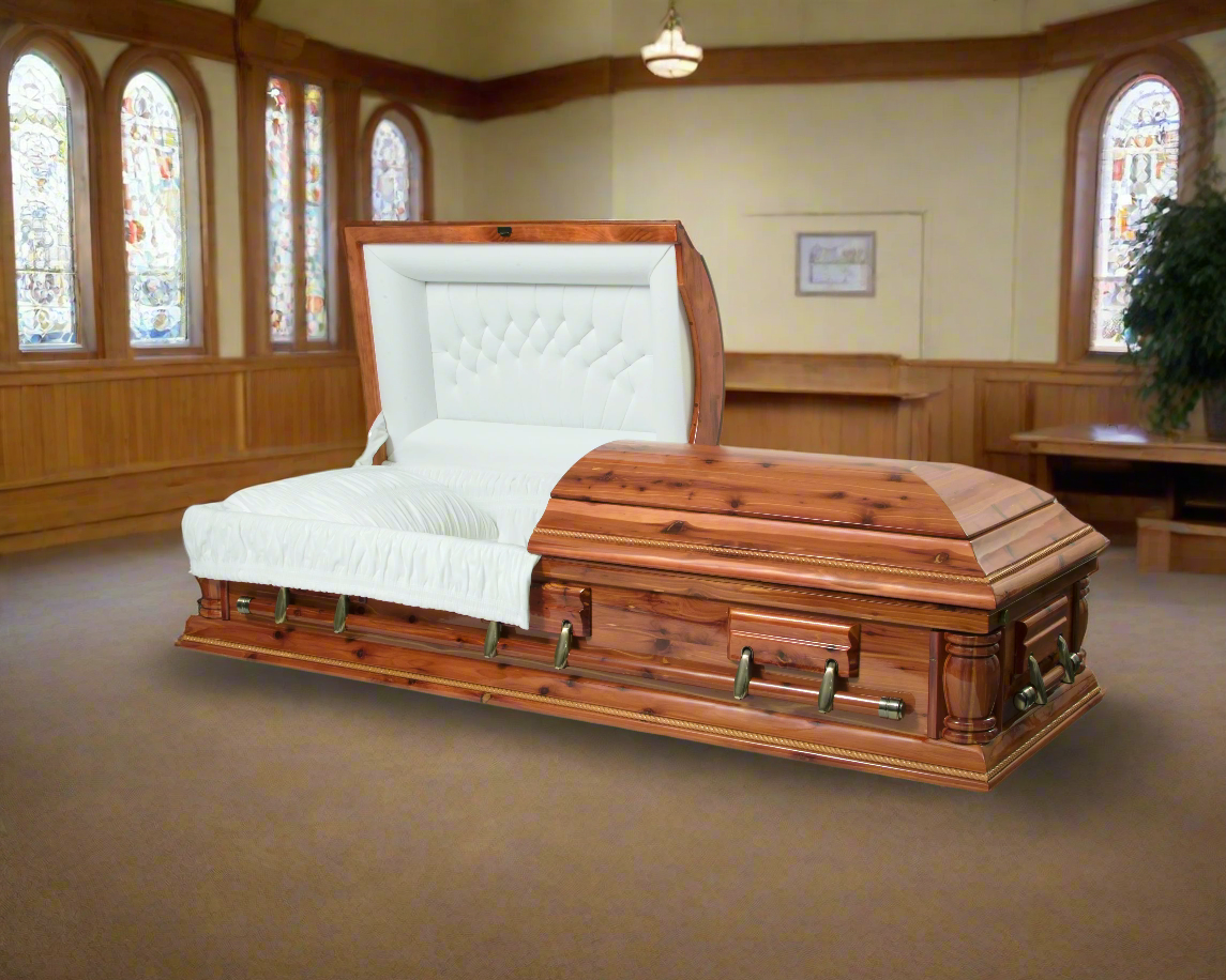 Solid Wood Cedar Casket | American Cedar– Casket Depot Vancouver