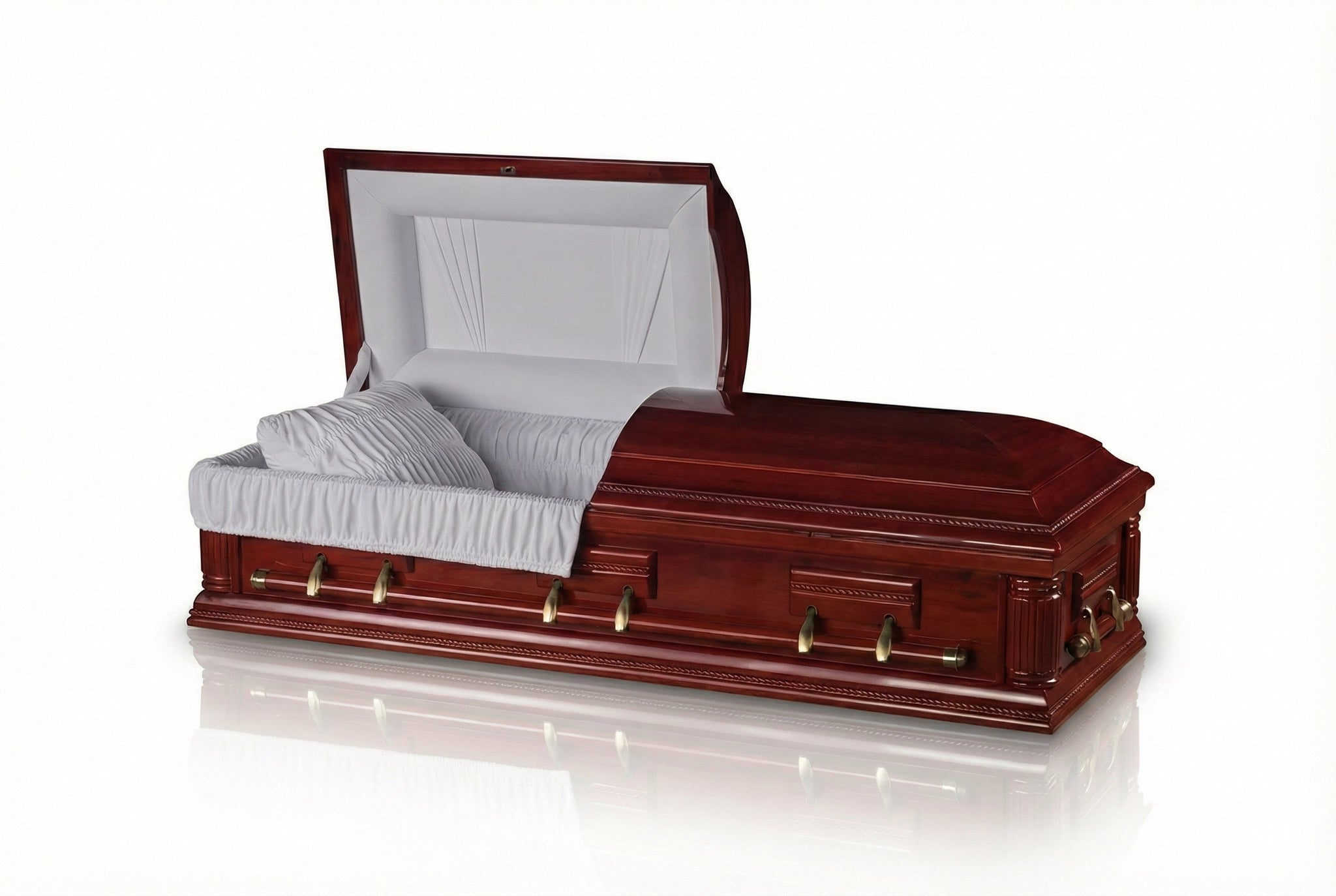 Casket Depot Solid Cherry Wood Casket | Hamilton | 28" x 83" x 23 ...