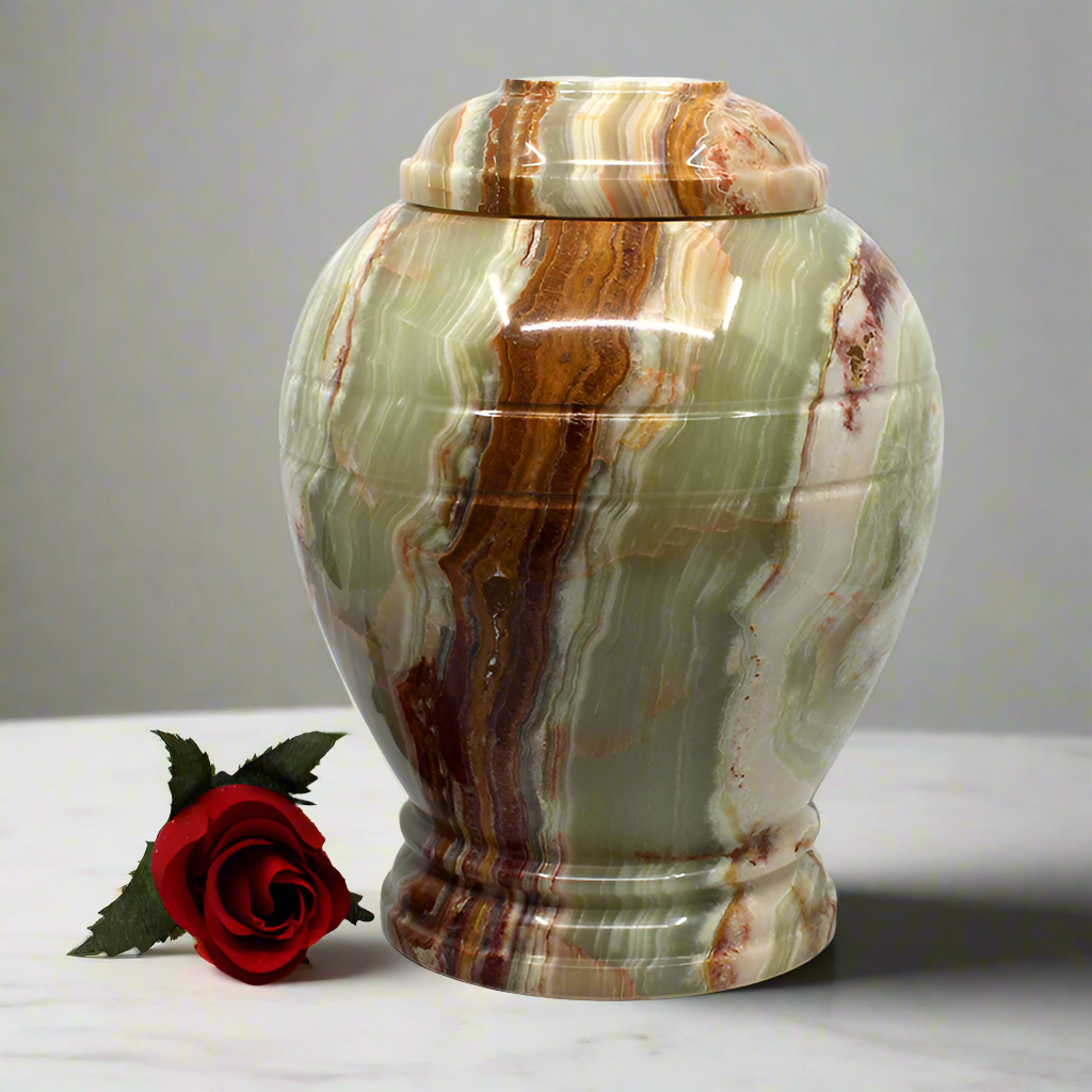 Plinthe Marble Urn | Green Onyx– Casket Depot Vancouver