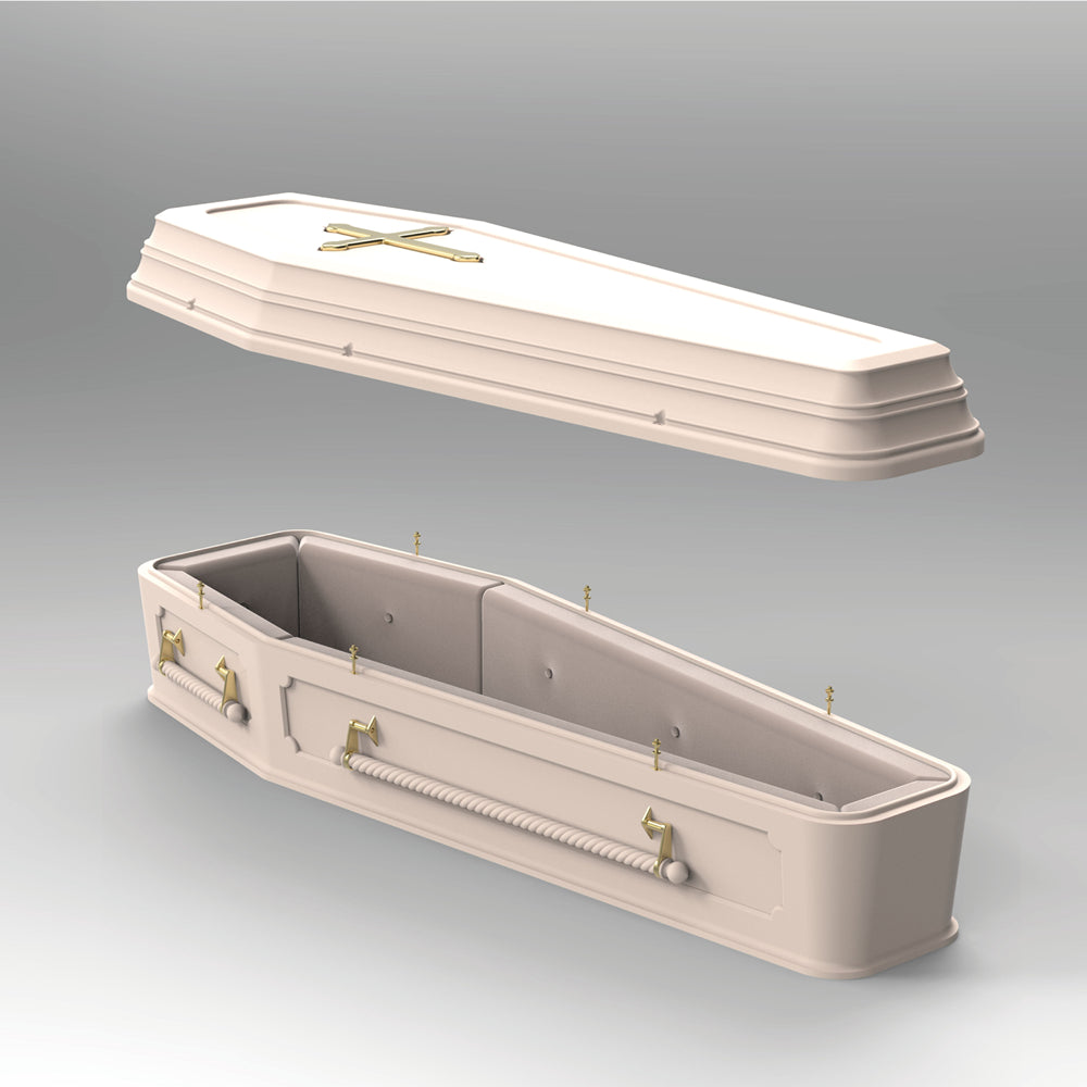 European Style White Coffin | Artemis– Casket Depot Vancouver