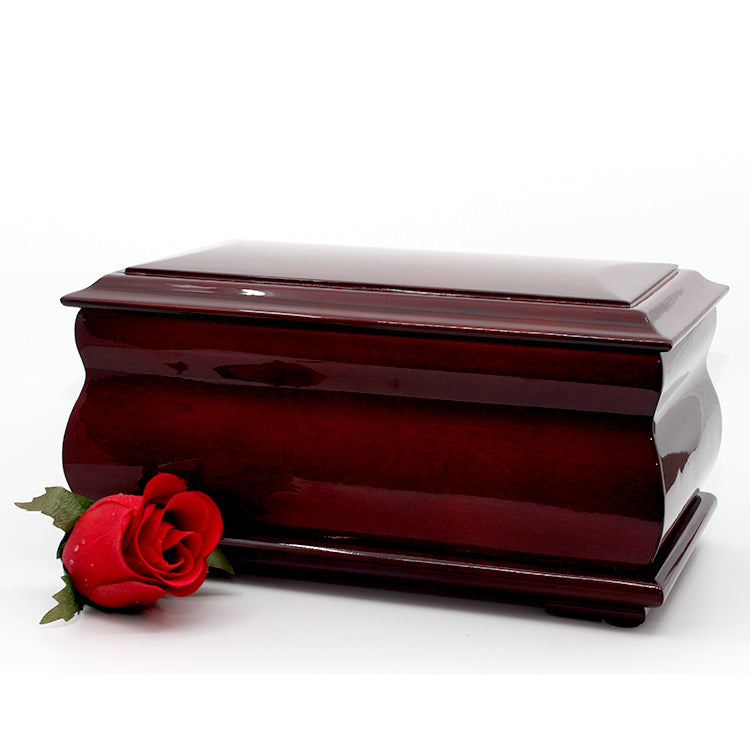 Wooden Urn | Curve Solid Mahogany– Casket Depot Vancouver